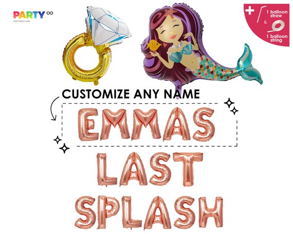 Last Splash Mermaid Bachelorette Bridal Party Decor | Bridal Shower ...
