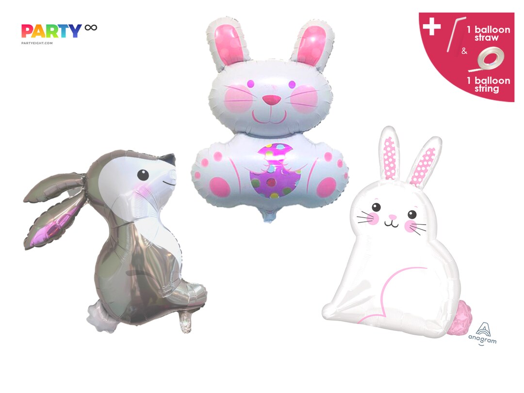 Bunny Balloon | Rabbit Balloon | Easter Birthday | Easter Baby Shower ...