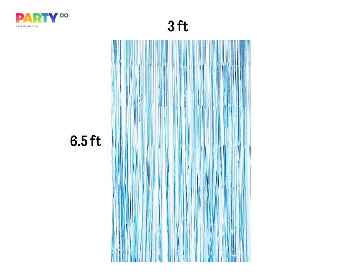Light Blue Streamer Backdrop Curtain Backdrop Blue | Etsy