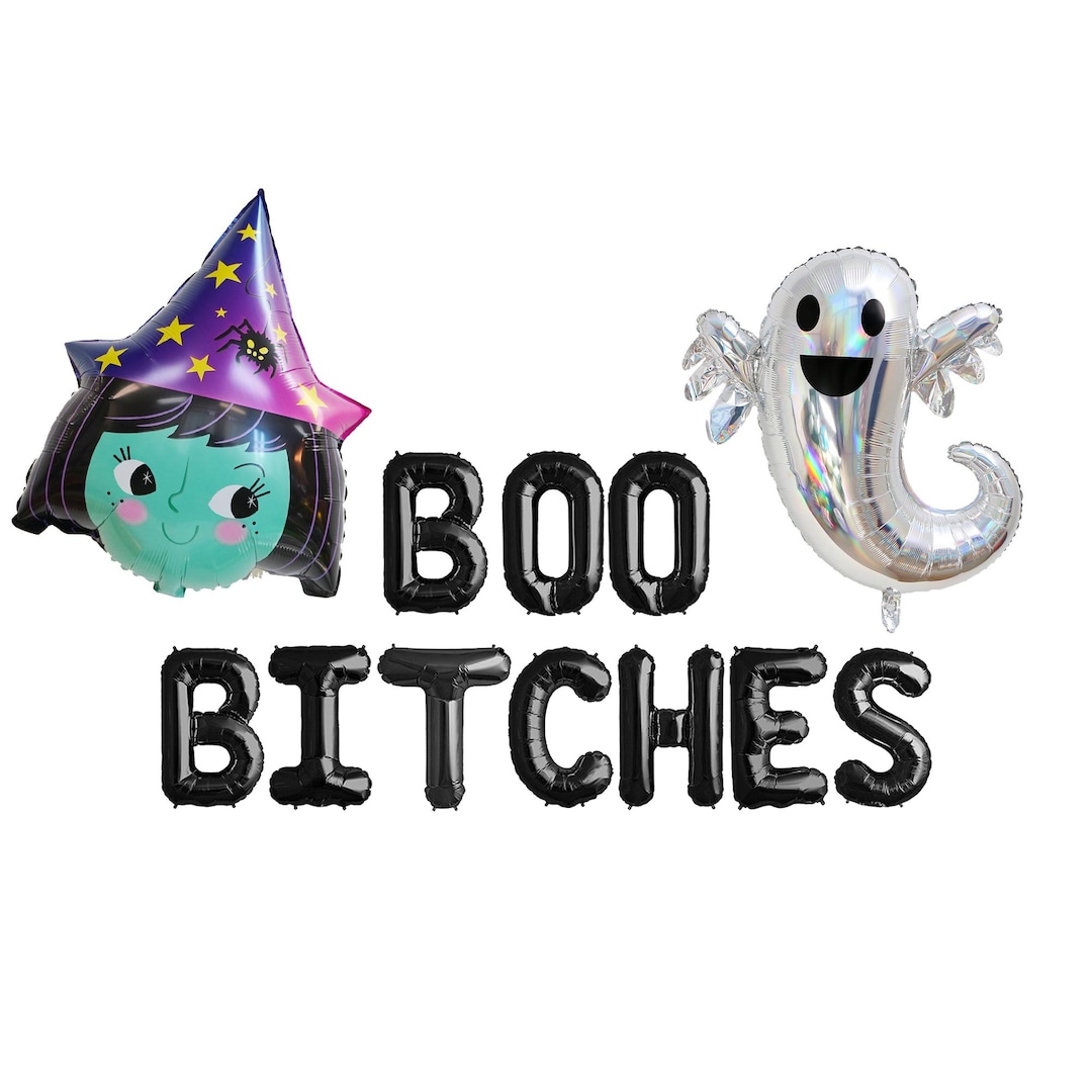 Boo Bitches Halloween Balloon Banner: Bachelorette Party Bridal Shower ...