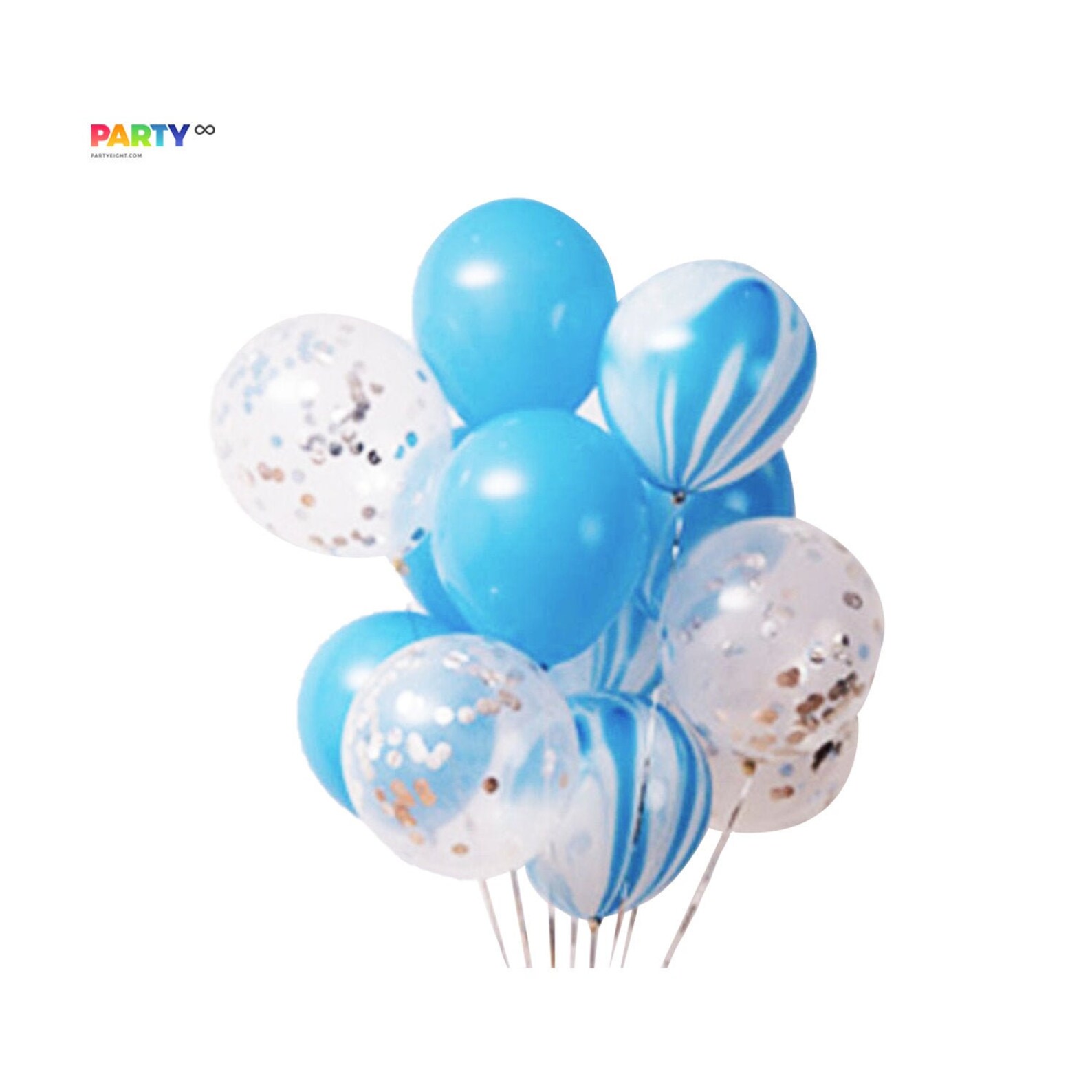 Marble Confetti and Blue Balloon Bouquet Bridal Shower - Etsy