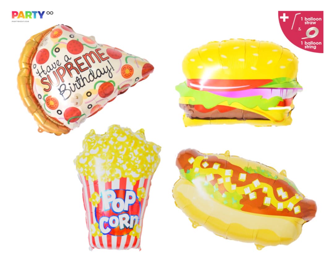 Fast Food Balloon | Movie Night Taco Pizza Party | Burger Junk Food ...