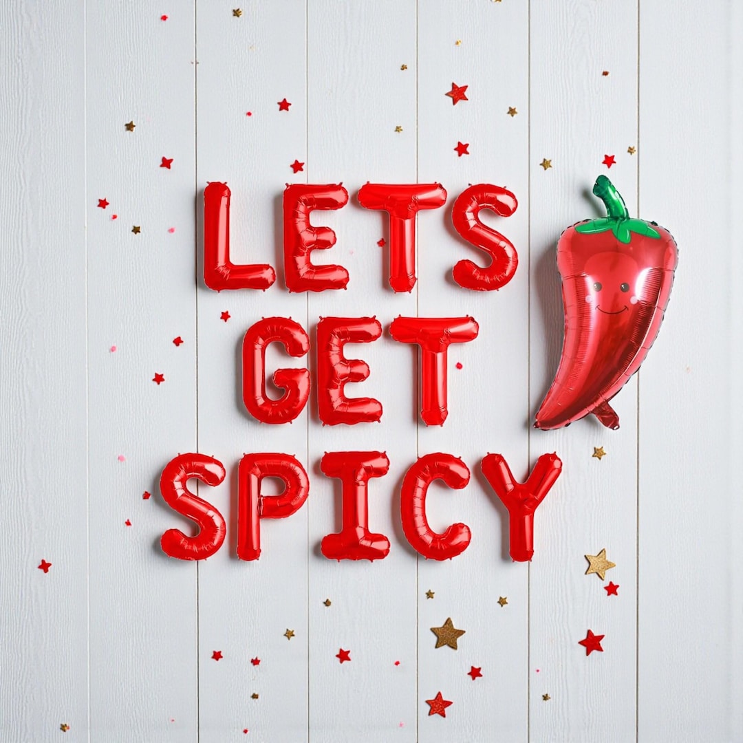 Lets Get Spicy Balloon Banner: Fiesta Bridal Shower Decor - Etsy