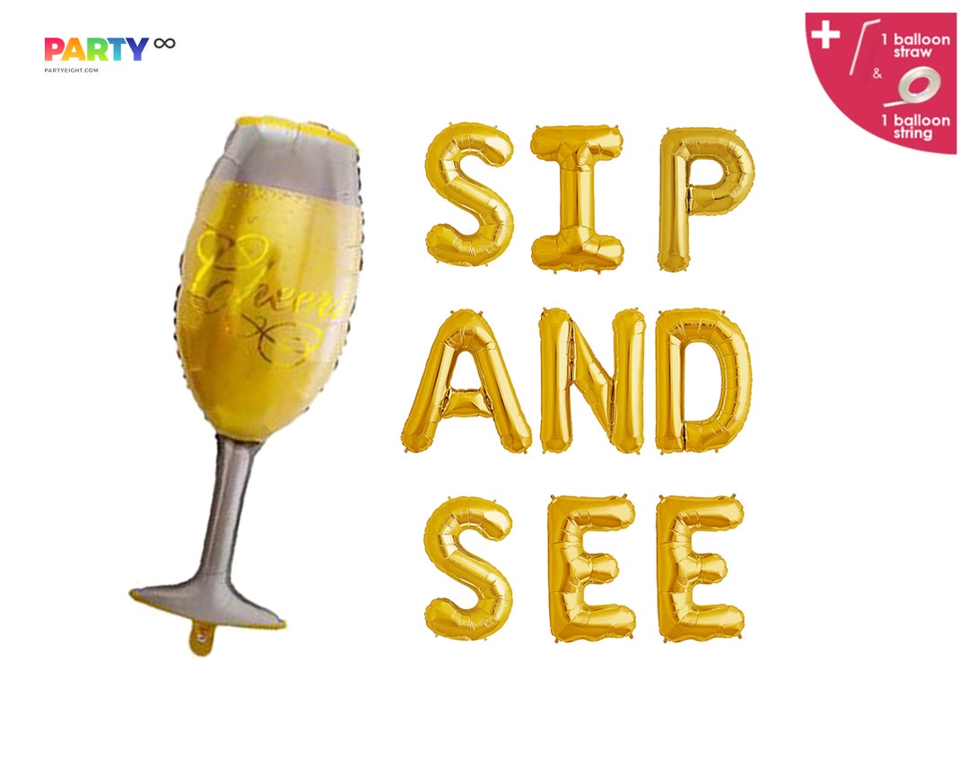 Sip and See Balloon Banner | Welcome Sign Meet and Greet Baby Shower ...