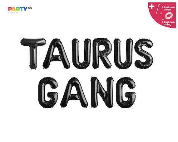 Taurus Gang Balloon Banner | 21st Zodiac Birthday Decorations | 18th 25th 30th 21st Zodiac ...