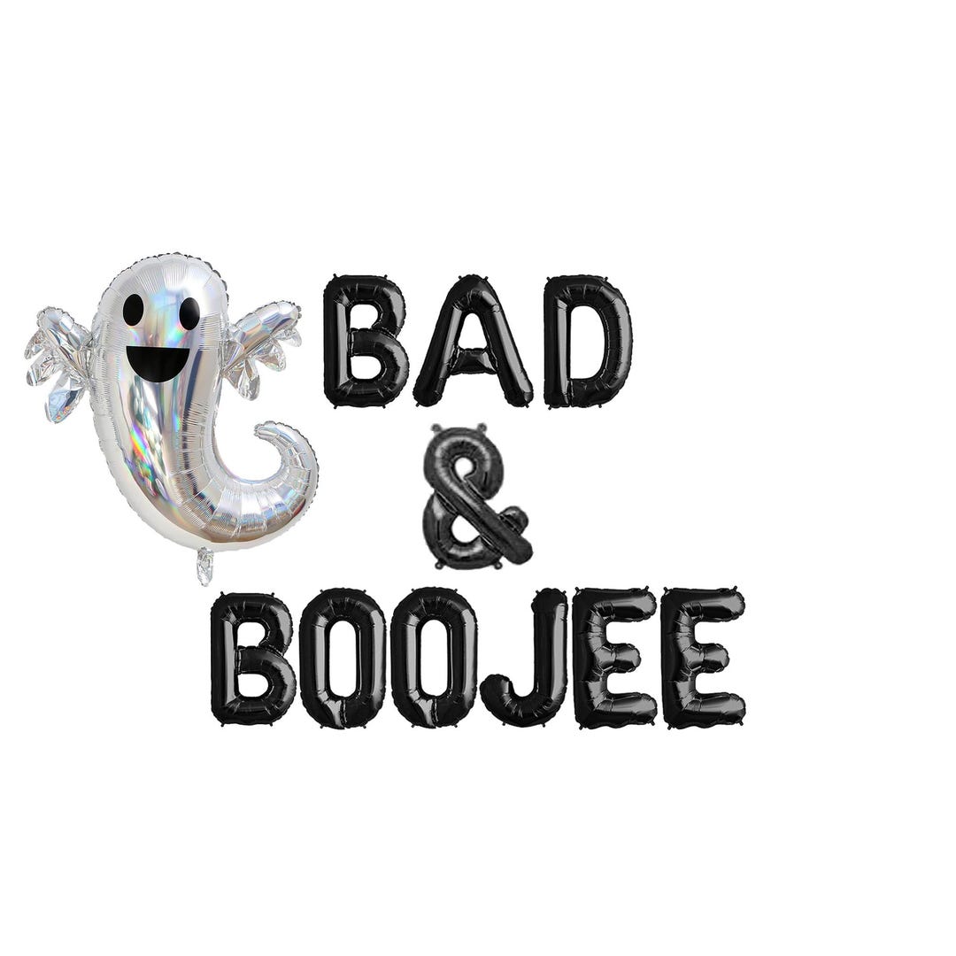 Bad & Boojee Halloween Banner Balloons | Halloween Party Balloon ...