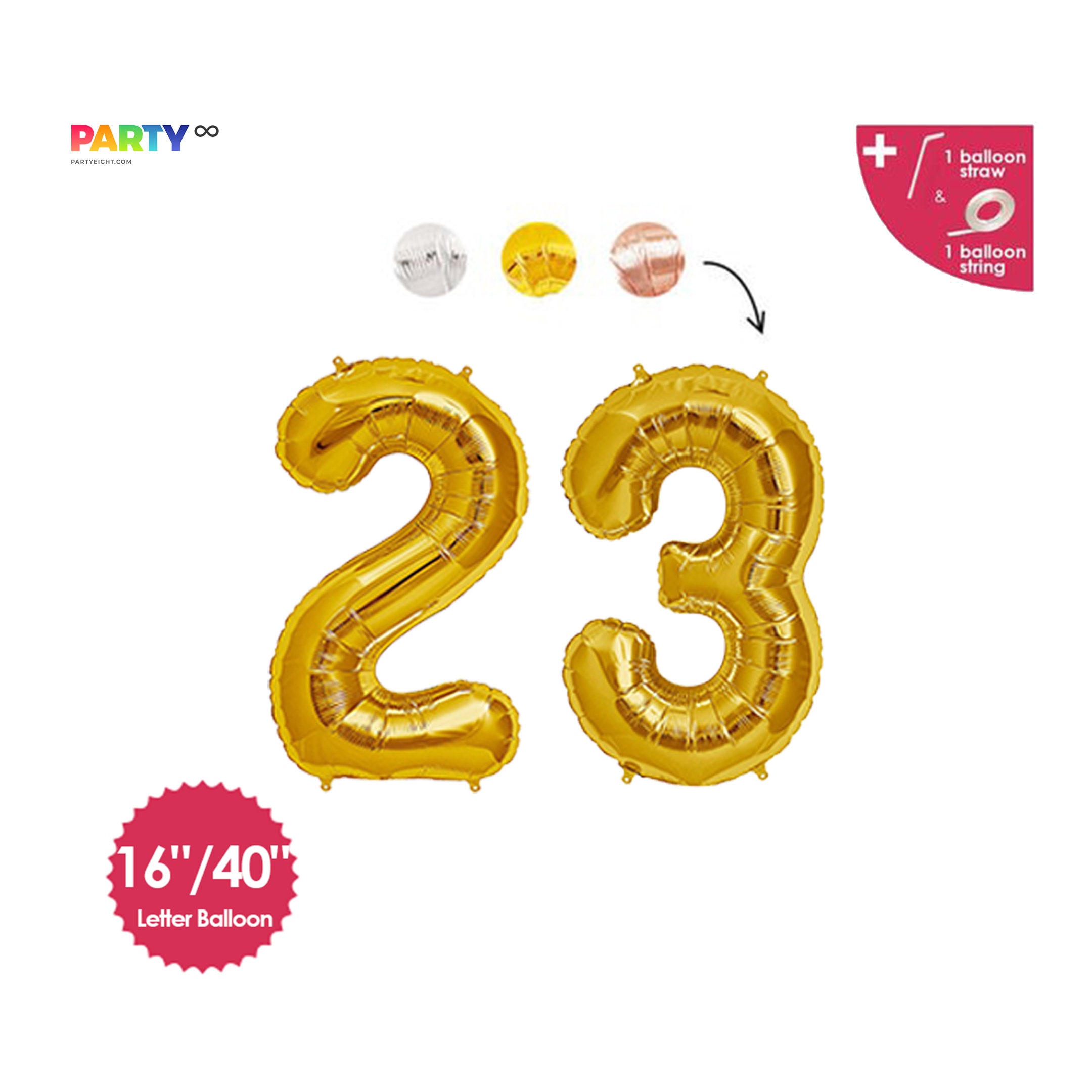 23 Party Balloons for 23th Birthday or Anniversary Giant 23 | Etsy