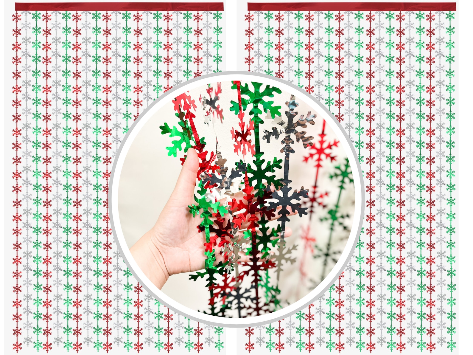 Christmas Tree Streamer Fringe Curtain Backdrop Winter - Etsy