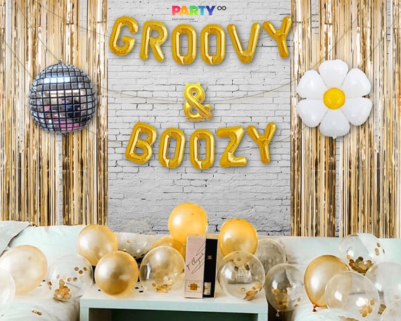 Groovy&Boozy Banner Balloons | Hippie Bachelorette Party | 60s 70s ...