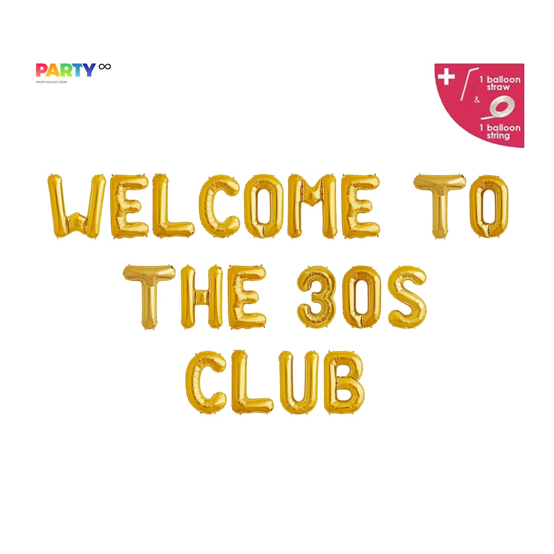 30th Birthday Banner Letter Decoration | Welcome to the 30s Club Banner ...
