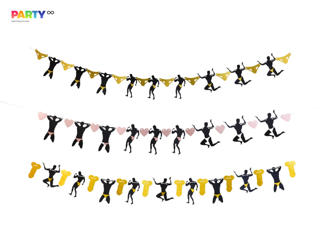 Bachelorette Party Garland Banner | Male Stripper Garland ...