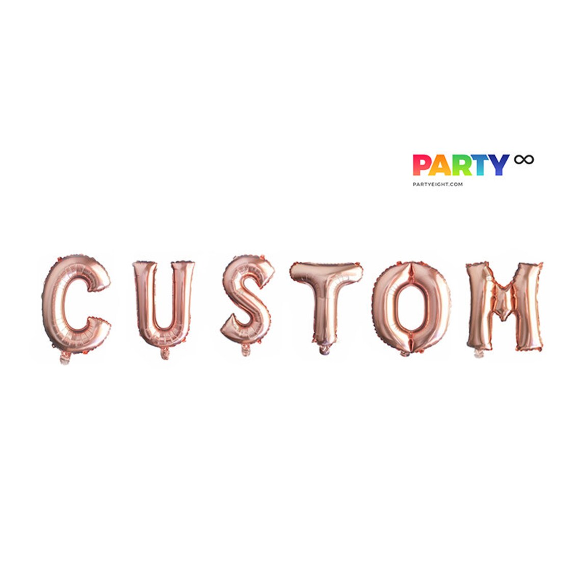 Script Letter Balloons Banner in Rose Gold 42'' - Etsy