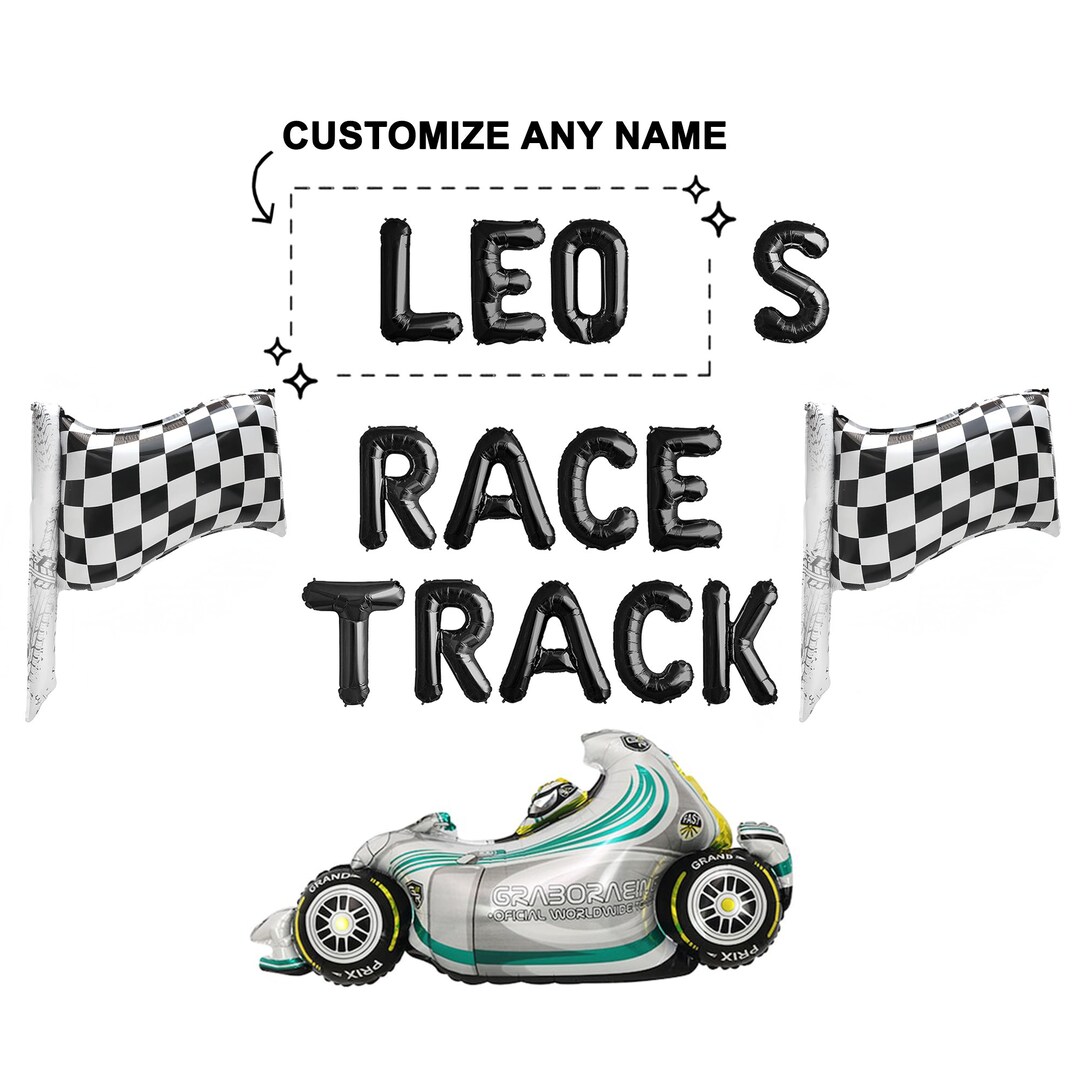 Racetrack Custom Banner | Race Car Themed 1st 2nd 3rd 4th Birthday ...