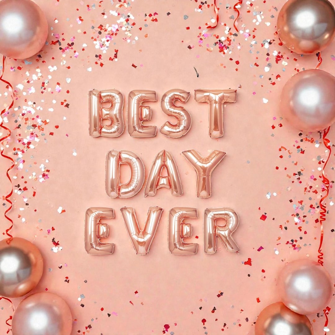 Best Day Ever Balloon Banner: Wedding Photo Prop - Etsy