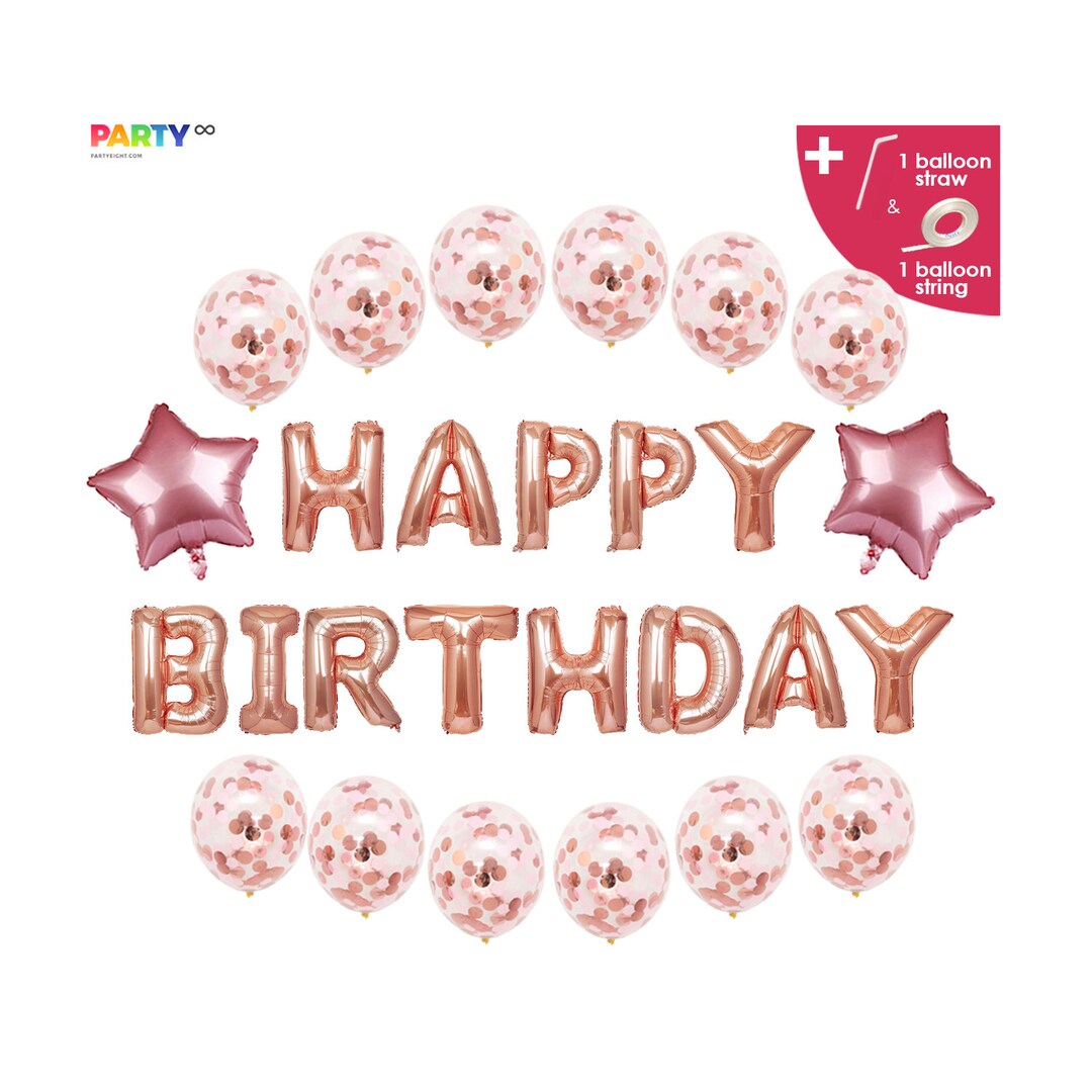 Confetti Birthday Decoration Set | 16/20/21/25/30 Birthday Party ...