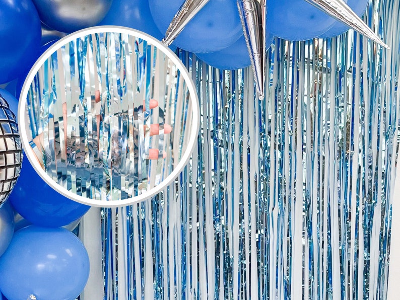Light Blue Streamer Backdrop Curtain Backdrop Blue - Etsy