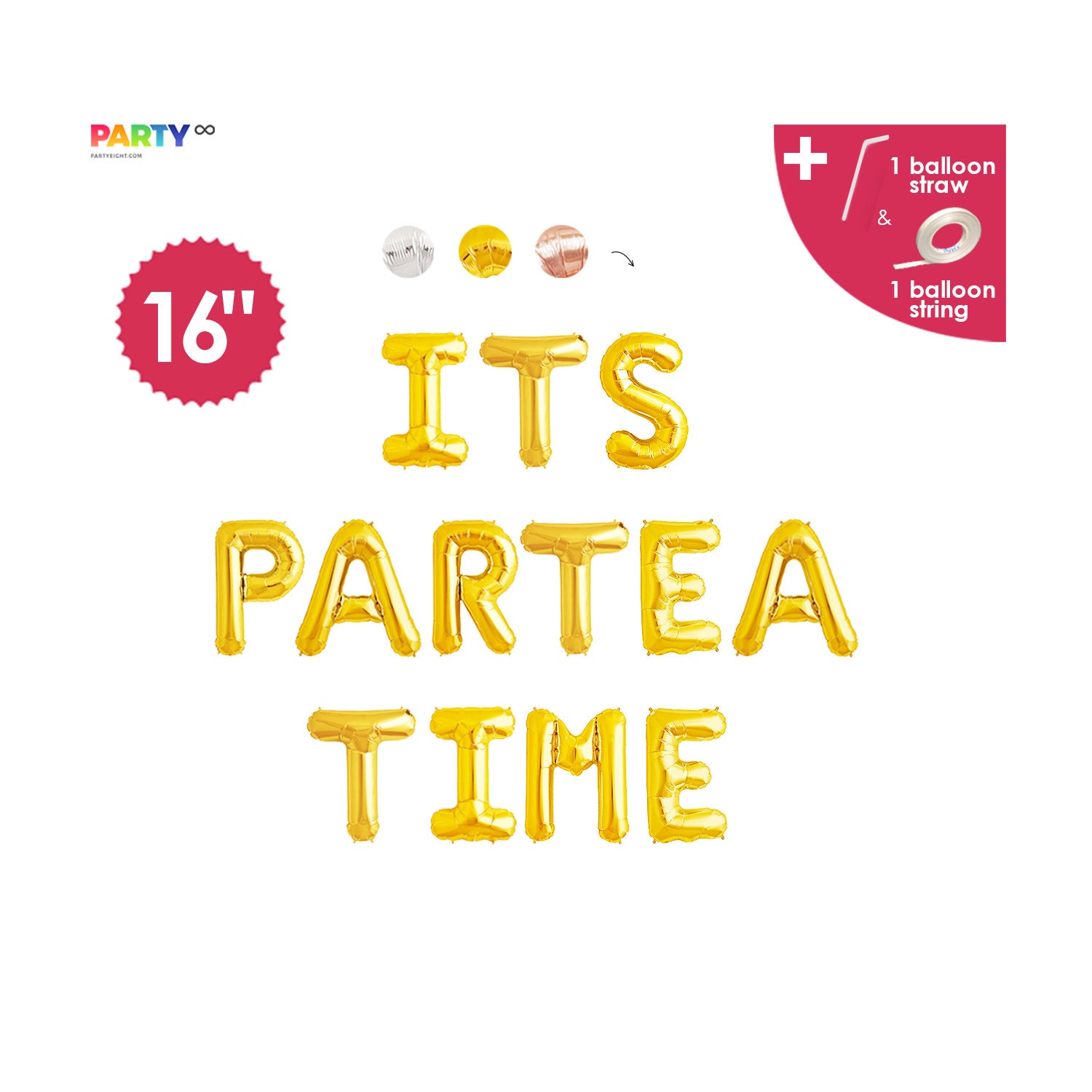 Its PARTEA TIME Balloons Tea Party Birthday Party Decor - Etsy