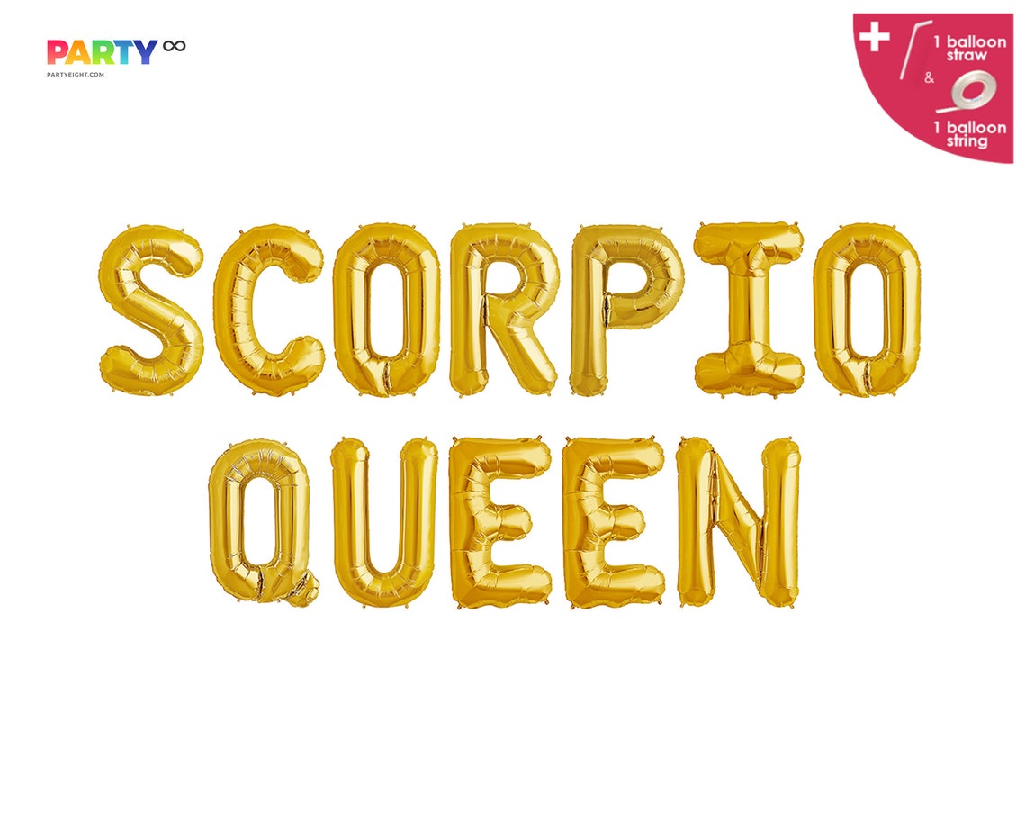 Scorpio Queen Balloon Banner Scorpio Girls Birthday 21st - Etsy