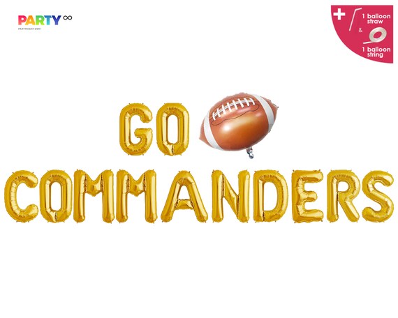 Go Commanders Balloon Banner | Superbowl Party Decor | Washington ...