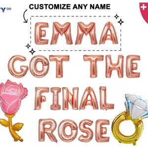 The Final Rose Custom Banner | Bachelorette Party Decor Balloon Banner ...