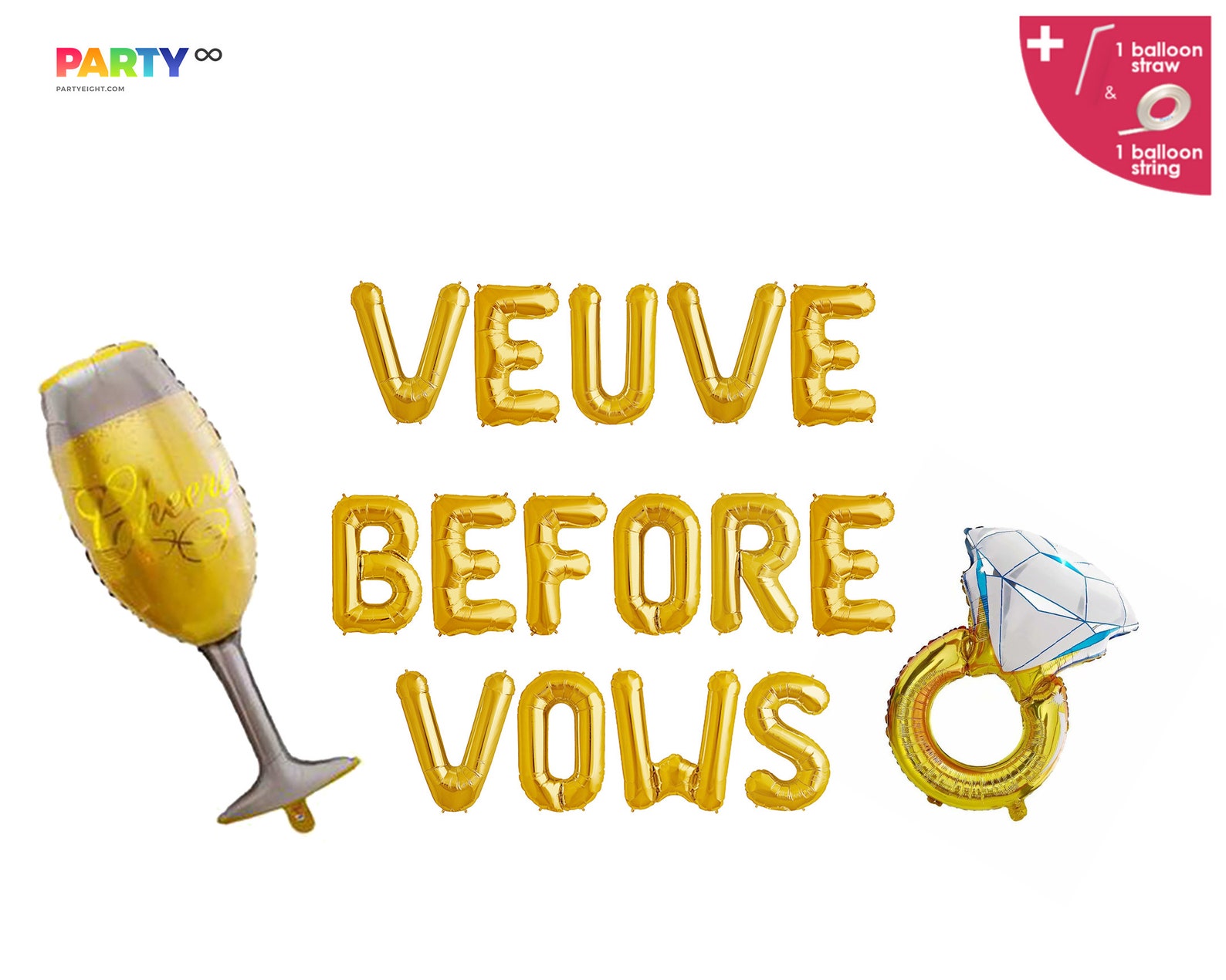Veuve Before Vows Banner Champagne Veuve Theme Bachelorette Decorations ...
