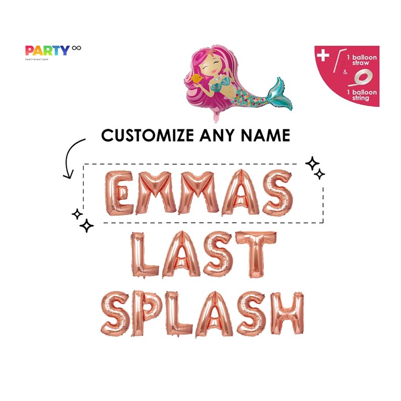 Last Splash Mermaid Bachelorette Bridal Party Decor Bridal | Etsy