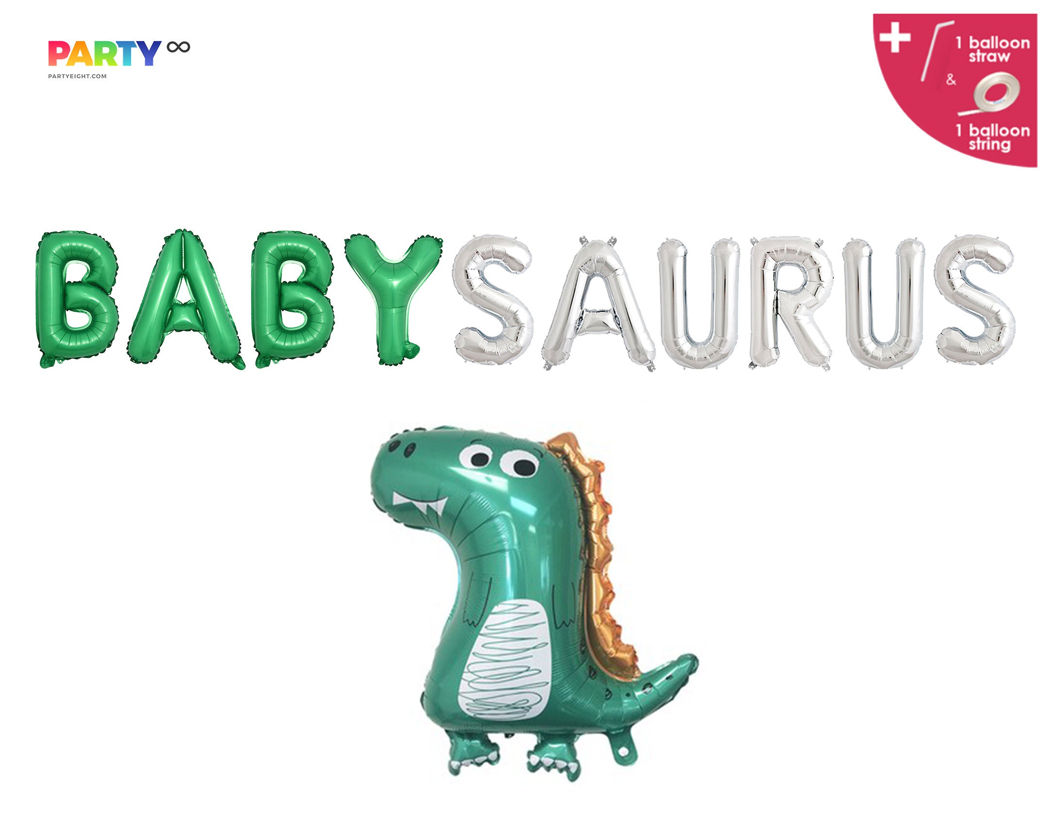 Babysaurus Balloon Banner Dinosaur Baby Shower Dinosaur - Etsy