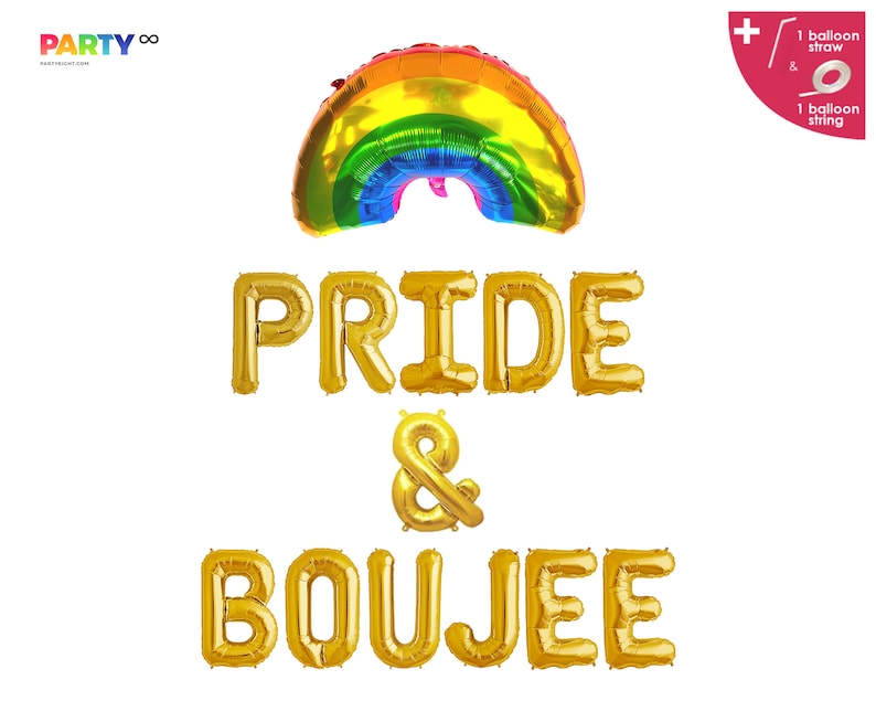 Pride&boujee Banner Sign Gay Parade Pride Month Balloon - Etsy