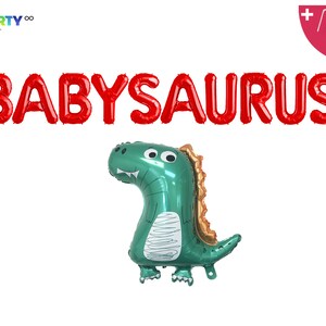 Babysaurus Balloon Banner | Dinosaur Baby Shower | Dinosaur Themed ...