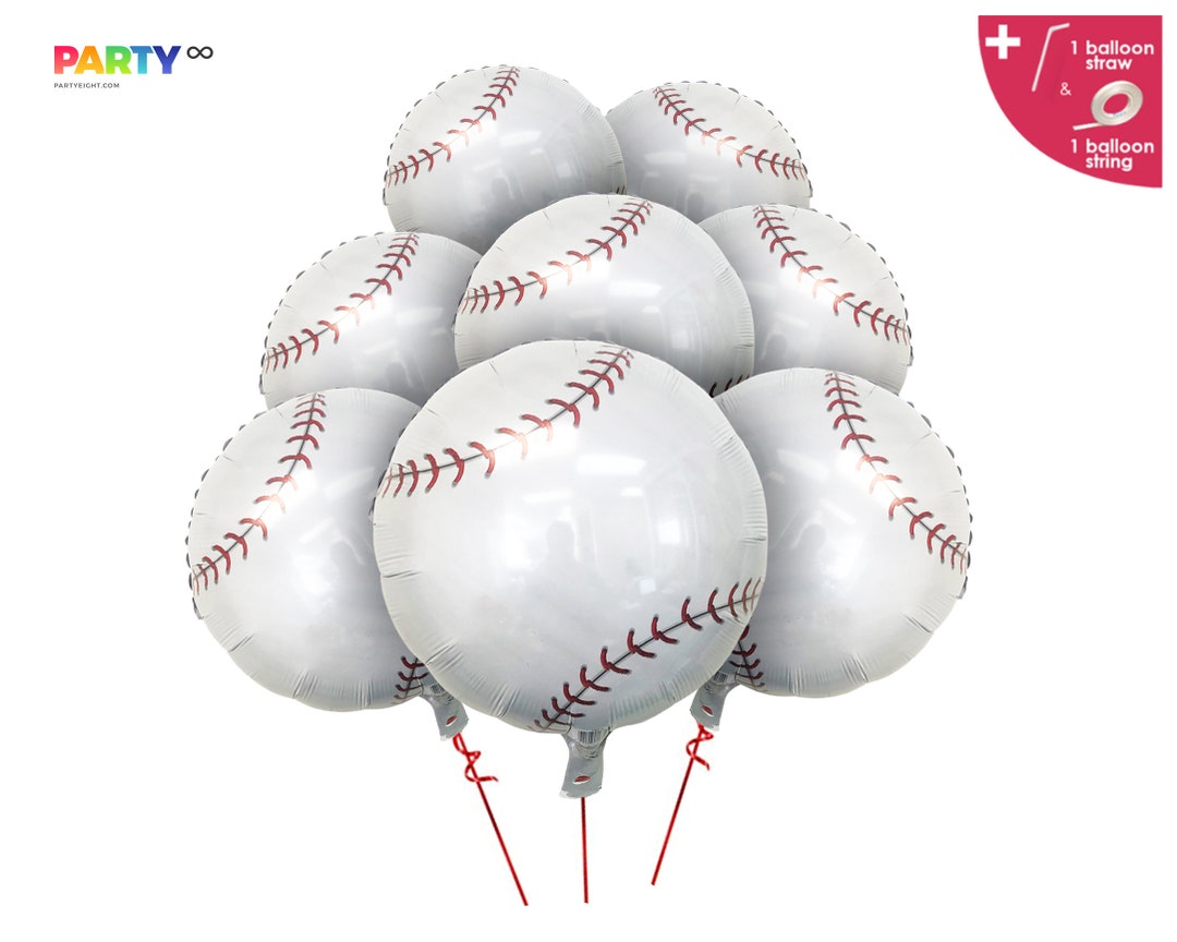 Sports Fans Birthday Party Baseball Bouquet Balloon Decorations ...