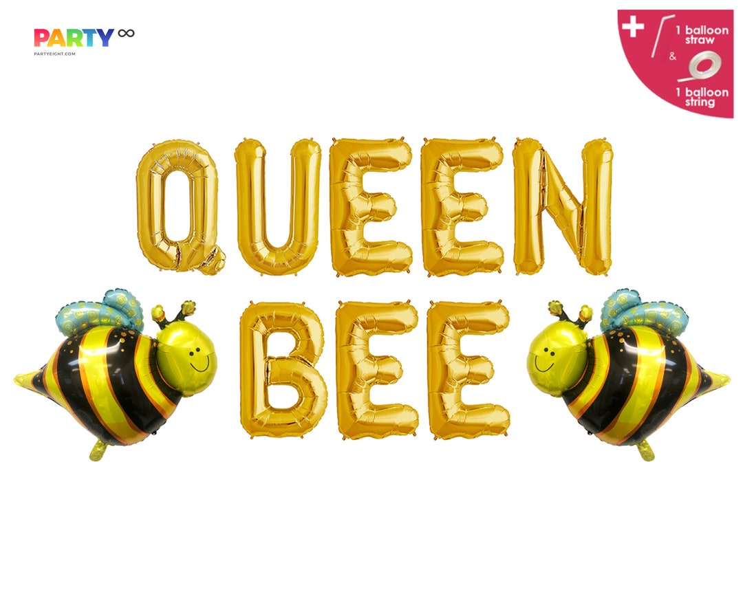 Queen Bee Banner Balloon | Happy 1st Bee Day Banner | First Bee Day ...