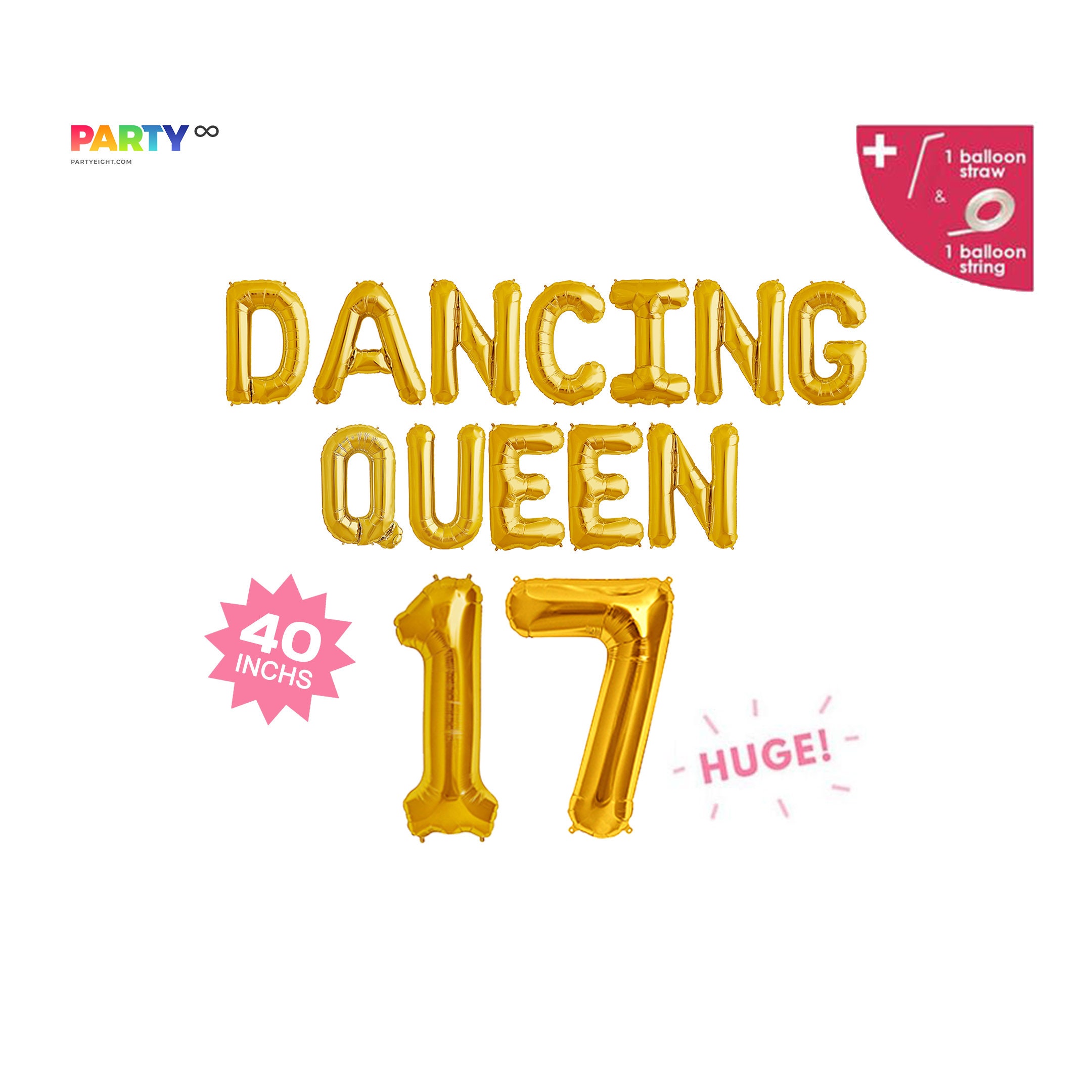 17th Birthday Party Decorations Balloons Dancing Queen at 17 | Etsy