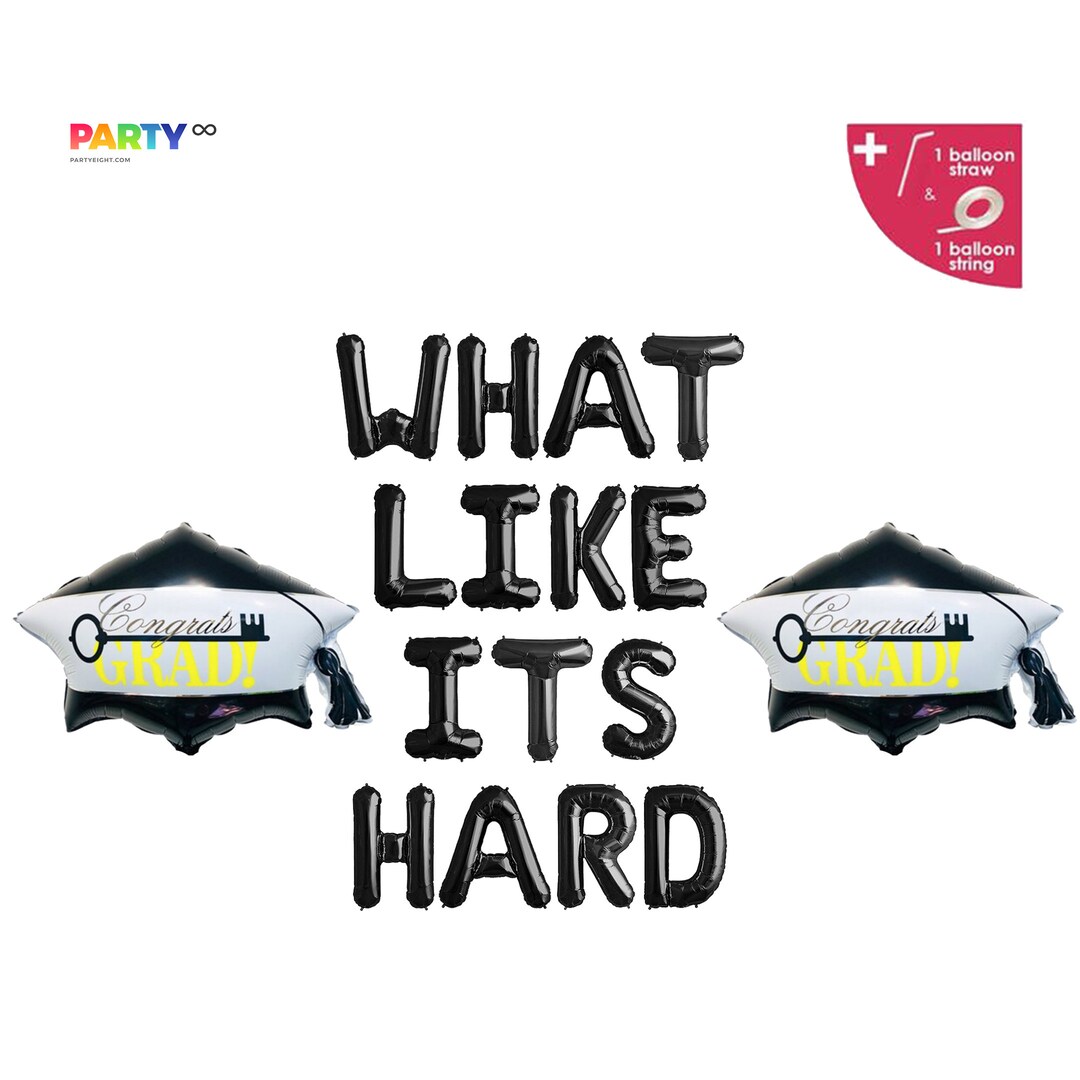 What Like Its Hard Banner | Graduation Congrats Grad Graduation Decor ...