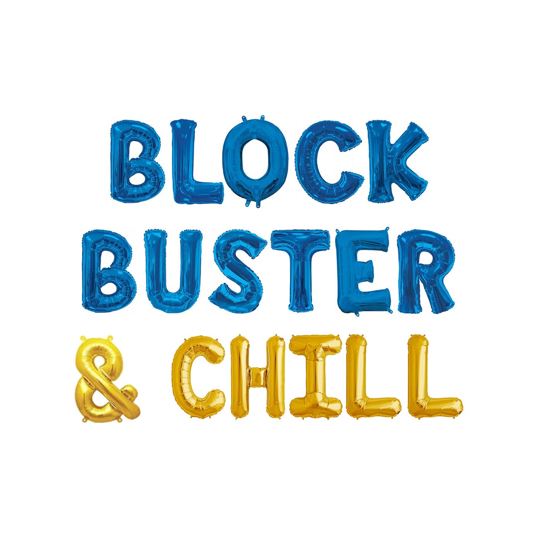 Block Buster & Chill Balloon Banner | Ice Cream Balloon | Winter Party ...