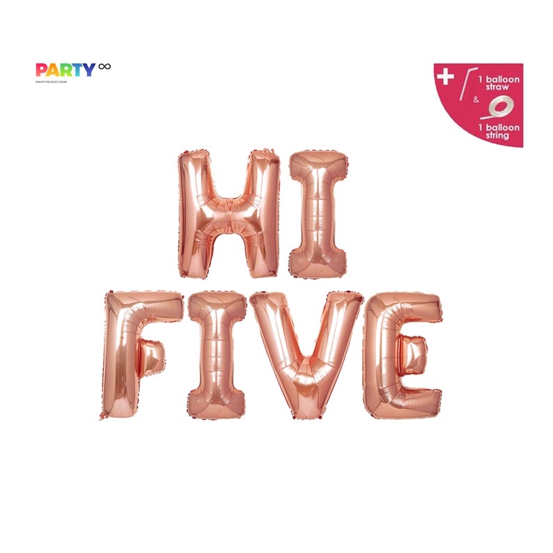 Hi Five Balloon Bouquet 5th Birthday Party Boy Girl - Etsy