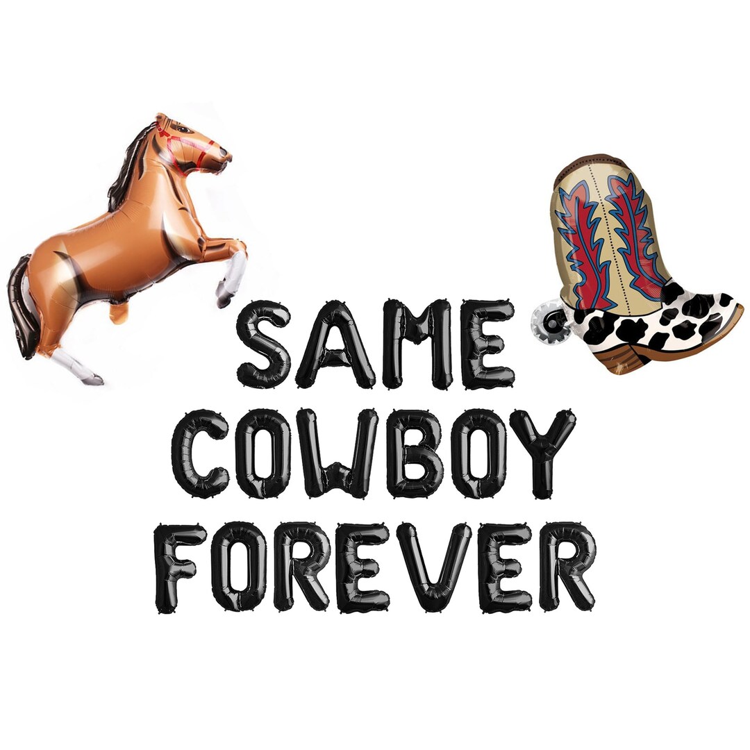 Same Cowboy Forever Balloon Banner Nash Bash Boot Balloons - Etsy