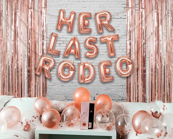Her Last Rodeo Balloon Banner Bachelorette Party Decorations | Etsy
