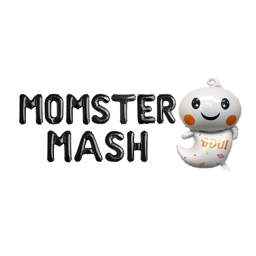 Momster Mash Halloween Banner Balloon | Halloween Themed Baby Shower ...