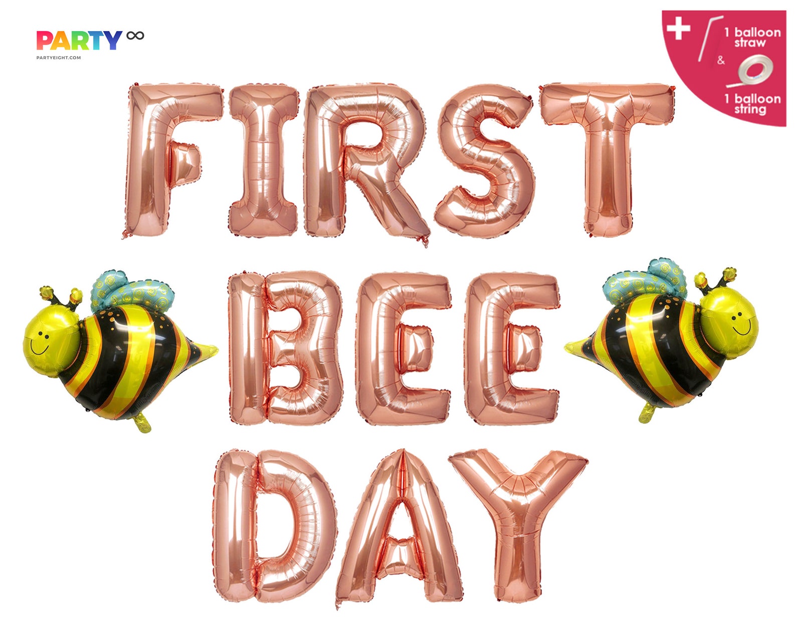 Happy 1st Bee Day Banner First Bee Day Birthday Party | Etsy