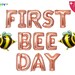 Happy 1st Bee Day Banner First Bee Day Birthday Party Bumble Bee Decor ...