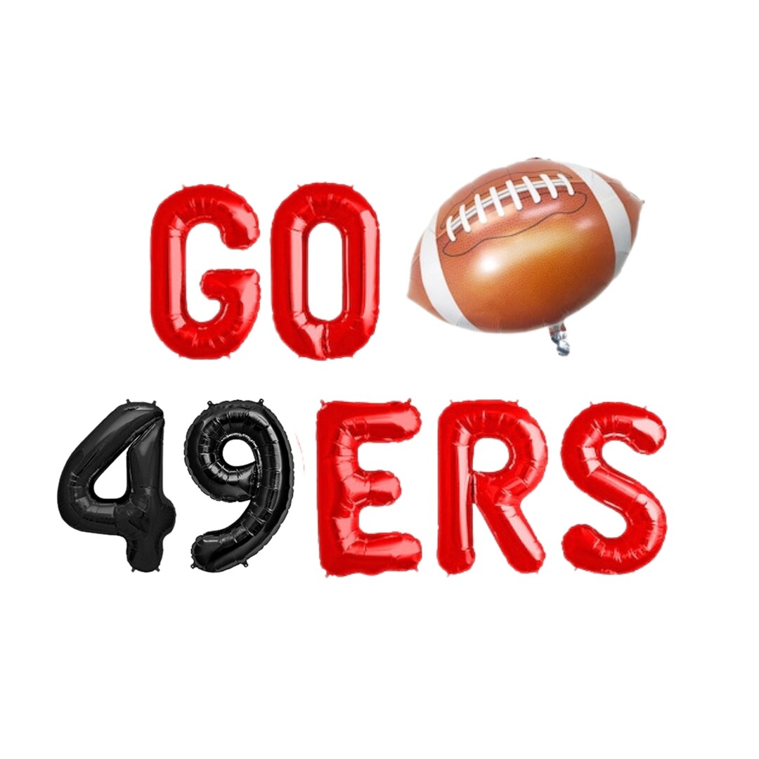 Go 49ers Balloon Banner | Superbowl Party Decor | San Francisco 49ERS ...