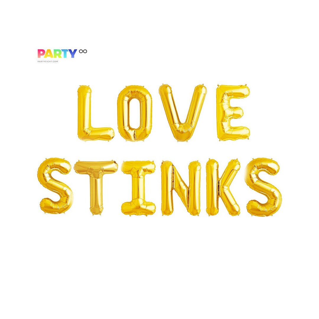 Love Stinks Balloon Banner | Anti Valentines Day Party Decor | Divorce ...