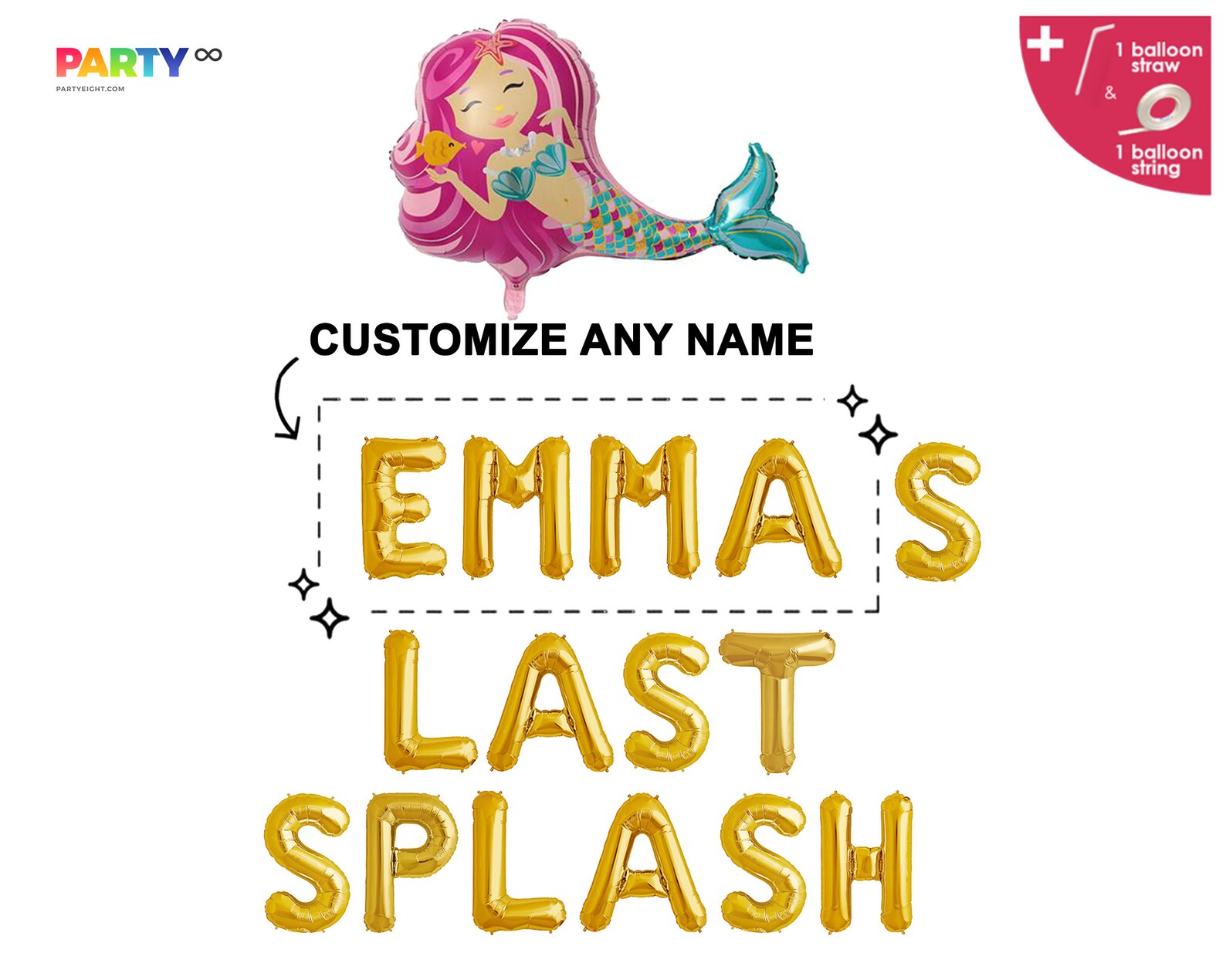 Last Splash Mermaid Bachelorette Bridal Party Decor Bridal | Etsy