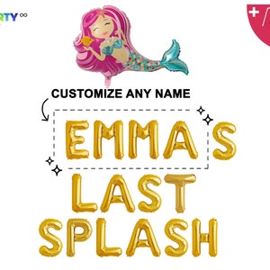 Last Splash Mermaid Bachelorette Bridal Party Decor | Bridal Shower ...