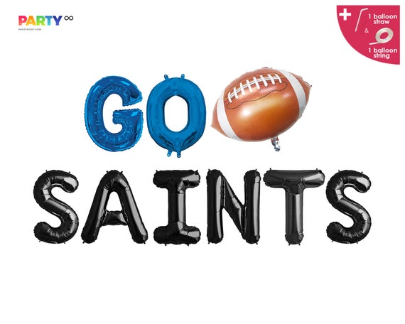 Go Saints Balloon Banner | Superbowl Party Decor | New Orleans Saints ...