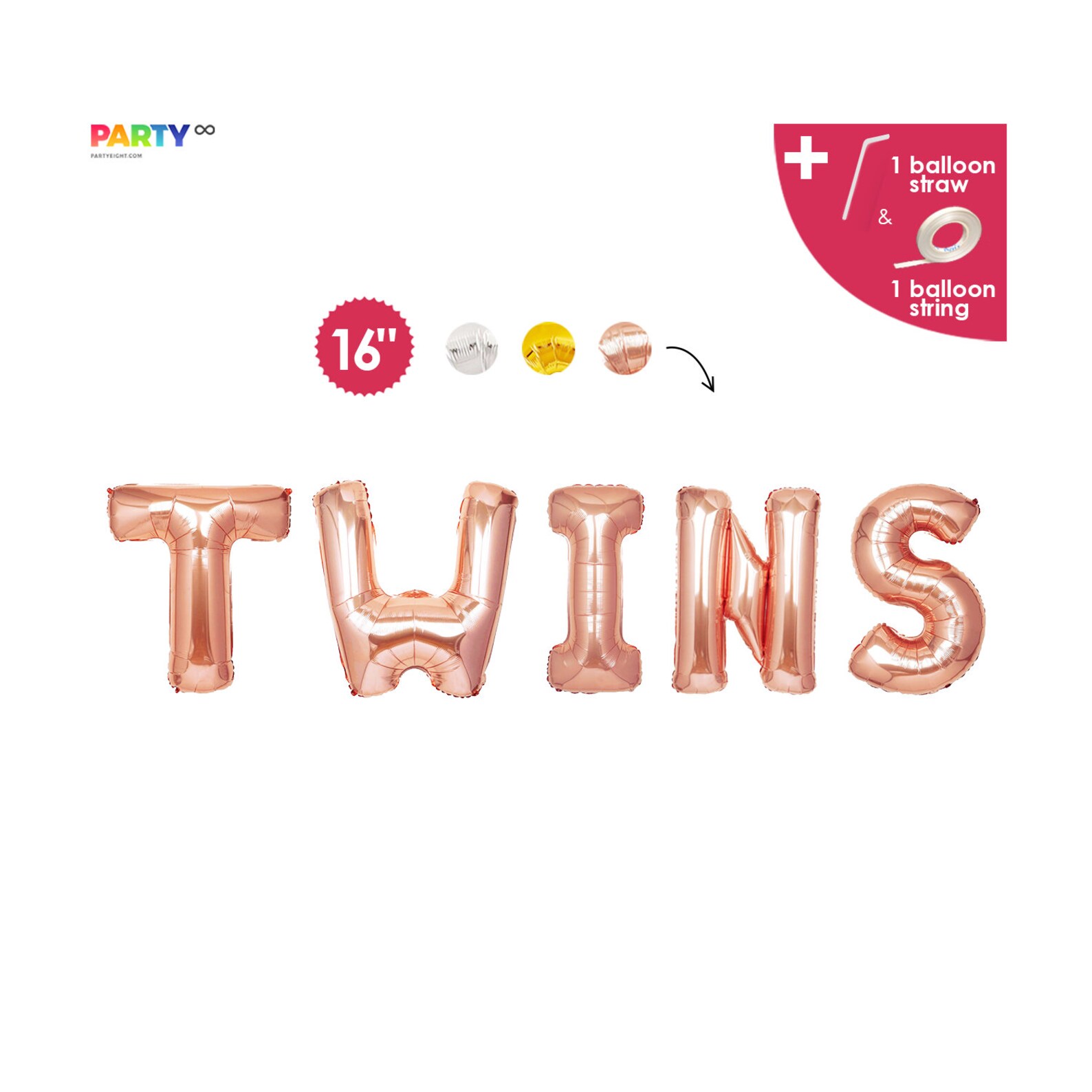 Twins Letter Balloons: Baby Shower Gender Reveal Decor - Etsy