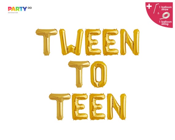 Tween to Teen Banner | 13rd Birthday Balloons | Girls 13 years old, 13 ...