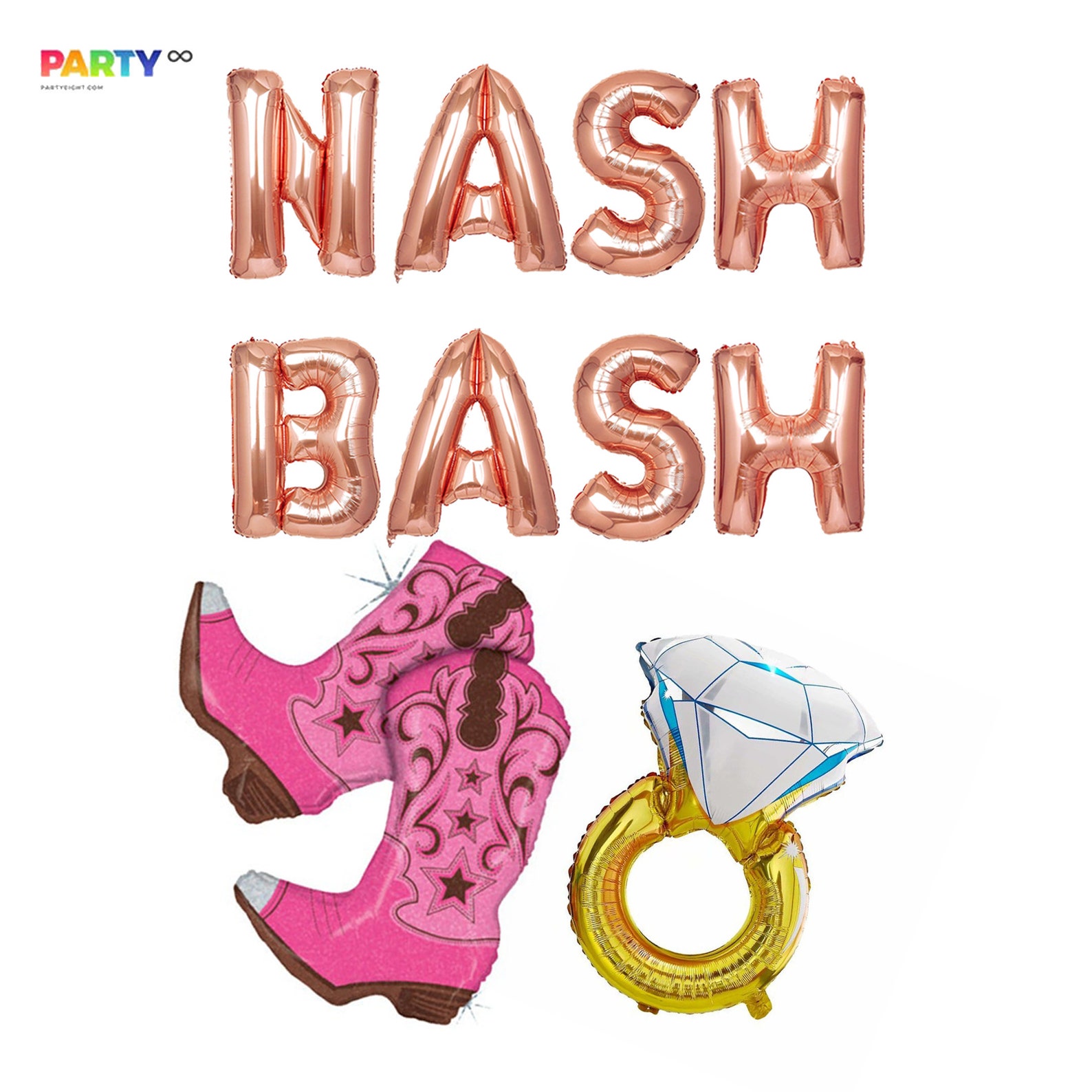 Nash Bash Bachelorette Party Decor Balloon Banner Cowboy - Etsy