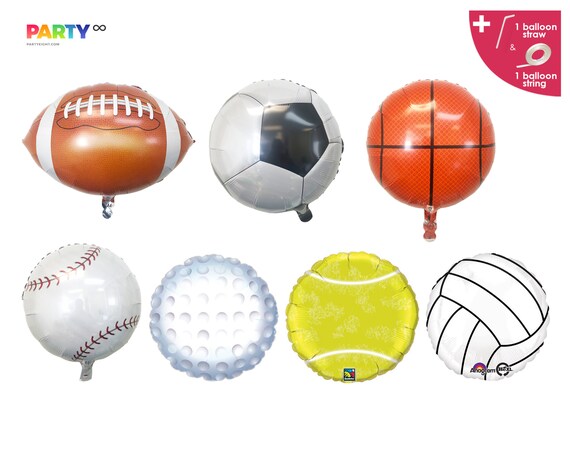 Sports Fans Birthday Party Sport Ball Balloon Decorations | Football ...