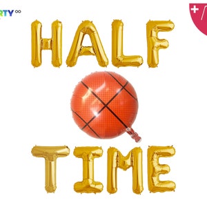 Half Birthday Party Halftime Balloon Banner | Basketball Half Birthday ...